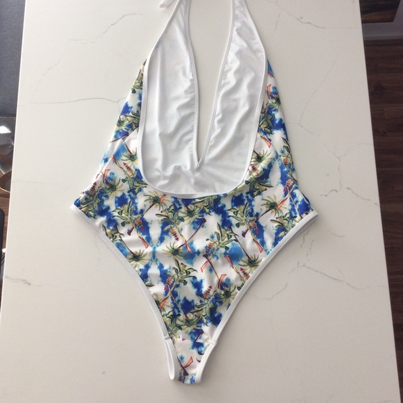 ASOS | Swim | Deep V Neck One Piece Swimsuit | Poshmark